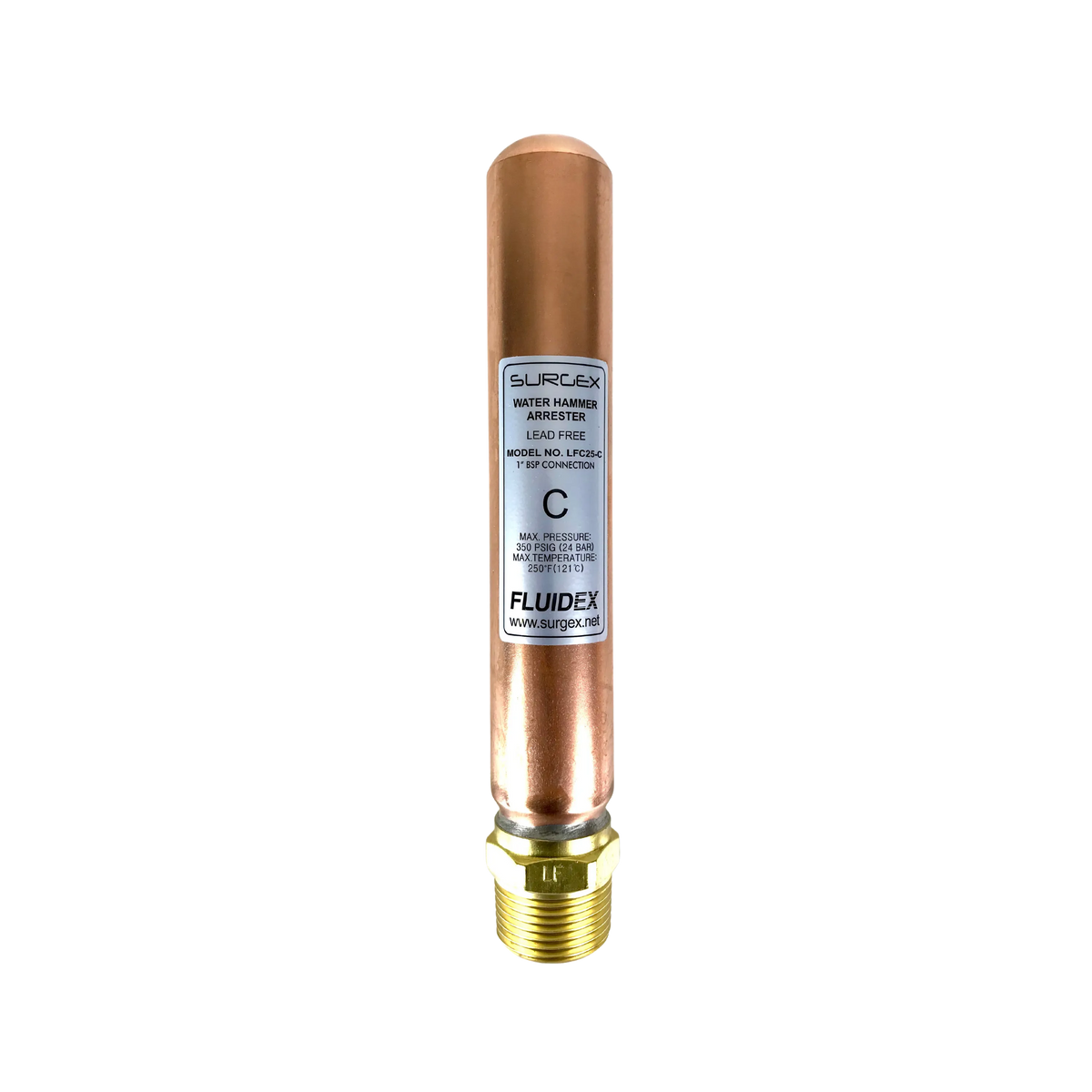 SURGEx LFC25-C BSP, Water Hammer Arrestor, LEAD FREE, 1" DN25 ...